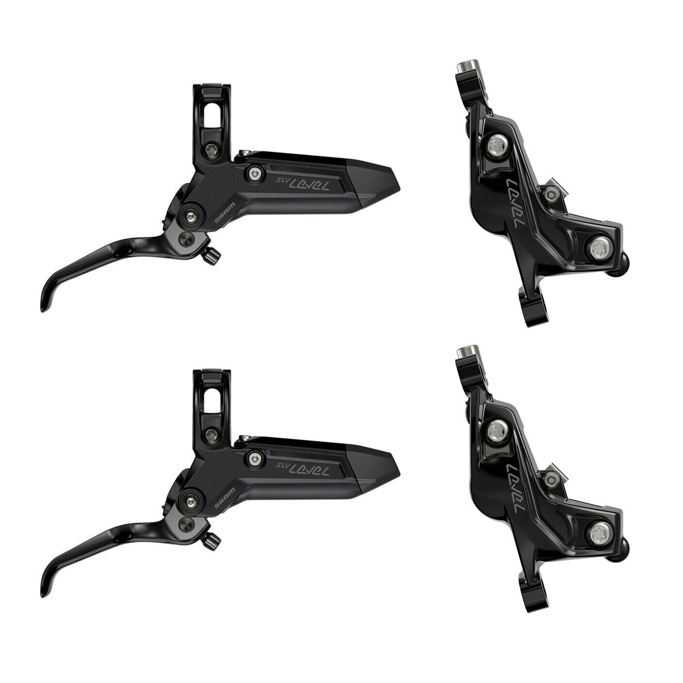 Coppia freni a disco Sram Level Silver Stealth 4 pistoni LordGun online bike store