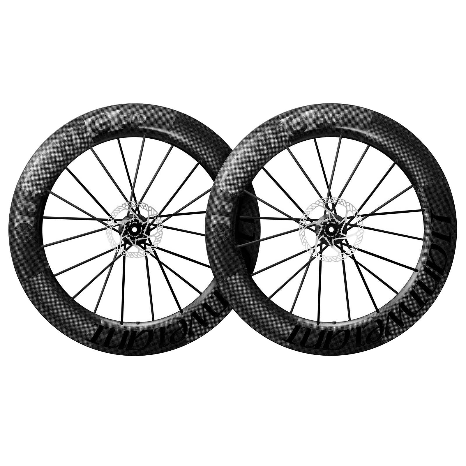Coppia ruote Lightweight Fernweg EVO 85 Schwarz ED Carbon tubeless Disc ...